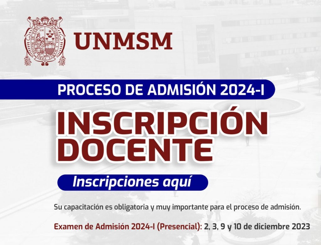 Inscripción Docente - EXAMEN DE ADMISIÓN 2024-I - LETRAS